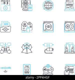 Personal enrichment linear icons set. Growth, Learning, Self ...