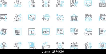 Asset control linear icons set. Inventory, Management, Tracking ...