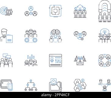 Exhibit unveiling line icons collection. Reveal, Debut, Unveil ...