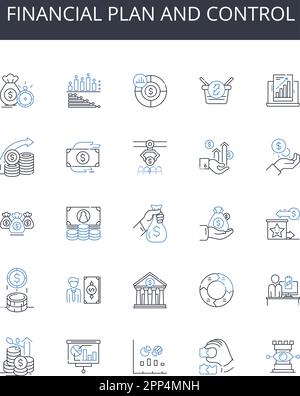 asset supervision line icons collection. Inventory, Tracking ...