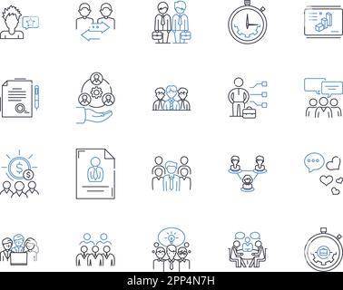 Regime Rule line icons collection. Dictatorship, Autocracy ...