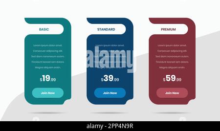 Minimal pricing comparison list with check mark ui design in smartphone shape Stock Vector Image ...