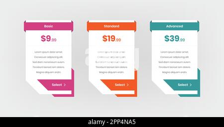 Business pricing comparison table with minimal shape and checklist Stock Vector Image & Art - Alamy