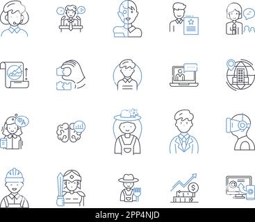 Recognition line icons collection. Acknowledgment, Appreciation ...