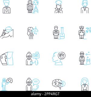 Homogenization linear icons set. Uniformity, Consistency ...