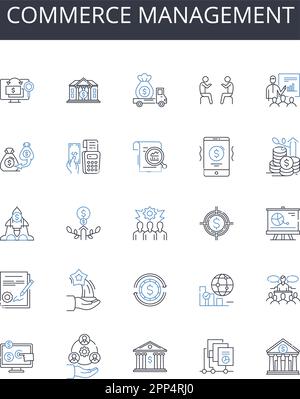 Oversight control line icons collection. Monitoring, Supervision, Compliance, Governance ...