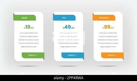 Minimal pricing comparison table ui design Stock Vector Image & Art - Alamy