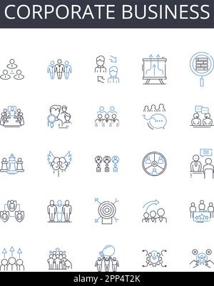 Institutional framework line icons collection. Governance, Policy ...