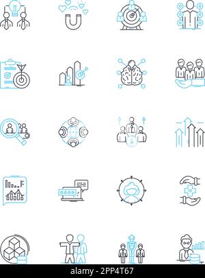 Intercontinental exchange linear icons set. Trading, Exchange ...