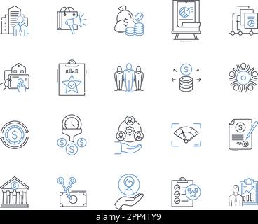 Entity line icons collection. Business, Company, Organization ...