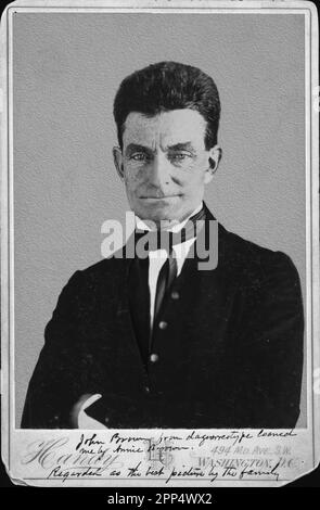 John Brown from a daguerreotype. Photograph shows half-length portrait ...