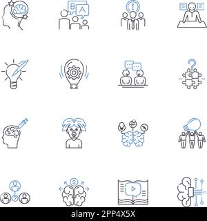 Emotional intelligence line icons collection. Empathy, Self-awareness ...