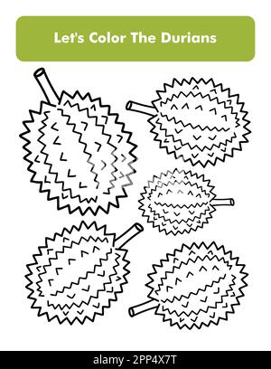 Durian Coloring Page
