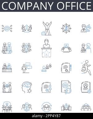 Enterprise hub line icons collection. Innovate, Connect, Collaborate ...