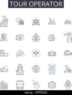 Itinerary designer line icons collection. Planning, Travel, Adventure ...