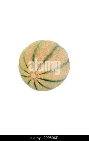 Cantaloupe melon or Charentais melon, food, cropped, white background ...