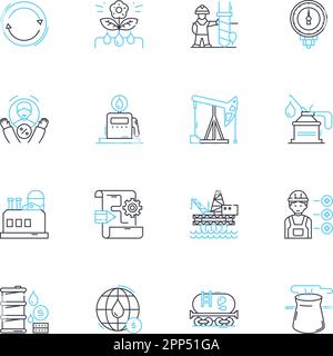 Fabrication linear icons set. Welding, Machining, Assembly, Forming ...