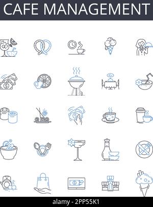 Cafe management line icons collection. Conversation, Discourse ...