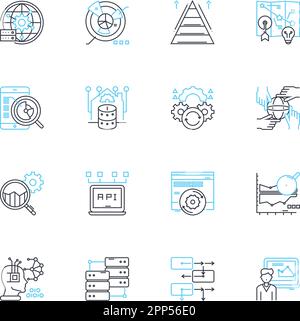 Chatbots linear icons set. Virtual assistants. Talkbots. Chat, error ...