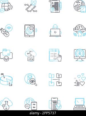 Artificial Intelligence Module Vector Icons Illustrating AI Frameworks ...