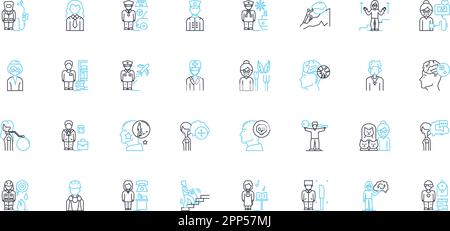 Homogenization linear icons set. Uniformity, Consistency ...