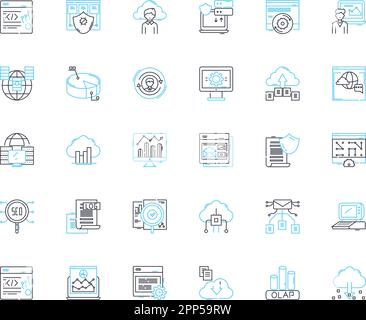 Community oversight linear icons set. Accountability, Transparency ...