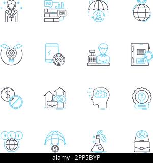 White-collar crime linear icons set. Embezzlement, Corruption, Fraud ...