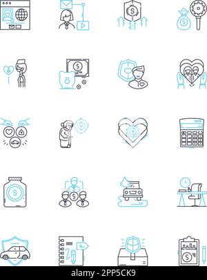 Workplace Safety linear icons set. Compliance, Hazards, Risk ...
