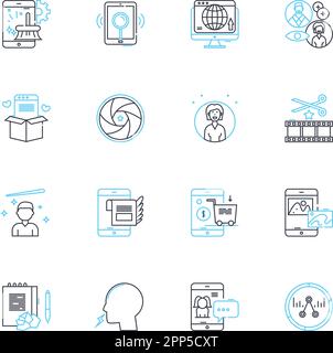 Emerging tech linear icons set. Artificial Intelligence, Robotics ...