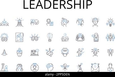 Rulership line icons collection. Authority, Leadership, Monarchy ...