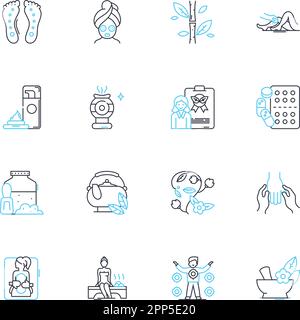 Elegant linear icons set. Sophisticated, Refined, Graceful, Glamorous ...