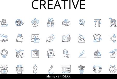 Creative line icons collection. Innovative, Resourceful, Artistic ...