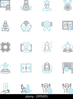 Supervision linear icons set. Oversight, Management, Direction ...