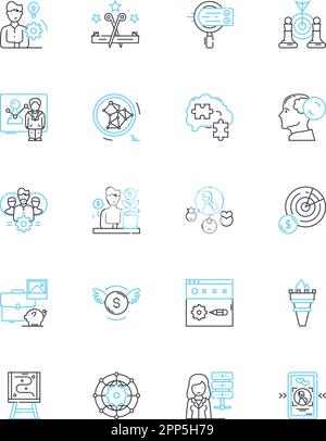 Unified alliance linear icons set. Collaboration, Unity, Integration ...