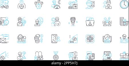 Bold and daring linear icons set. Courageous, Fearless, Adventurous ...