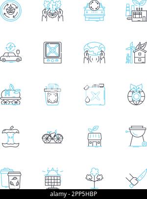 Spotless kitchen linear icons set. Clean, Organized, Tidy, Hygienic ...