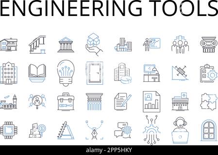 Research gadgets line icons collection. Scanners, Labware, Calipers ...