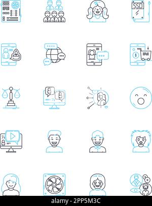 Symposium vector line icon, linear concept, outline sign, symbol Stock ...