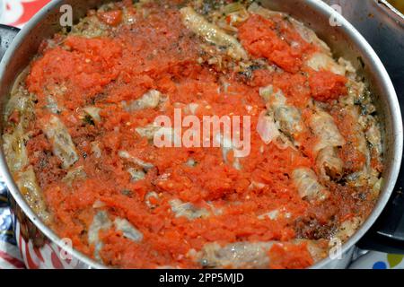 Pile of filled cabbage leaves wrap stuffed Egyptian mahshi and filled ...