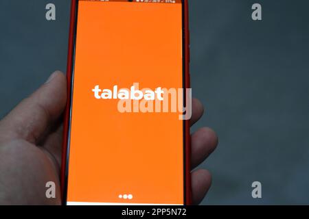Cairo, Egypt, April 8 2023: Talabat mart application, online food ...