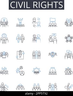 civil rights line icons collection. Social justice, Human rights ...