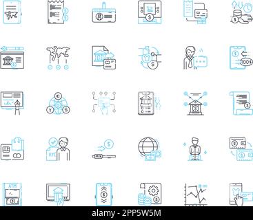 Technological innovation linear icons set. Disruption, Breakthrough ...
