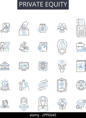 Private Equity line icons collection. Sleek, Portable, Compact ...
