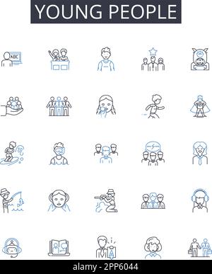 Organization schema line icons collection. Hierarchical, Categorical ...