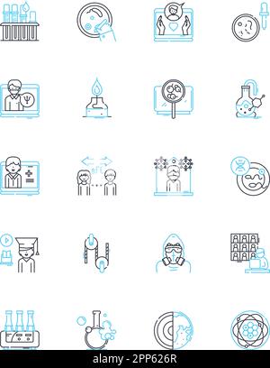 Botanical investigation linear icons set. Flora, Botany, Ethnobotany ...