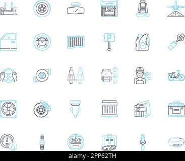 Rapid transit linear icons set. Subway, Train, Metro, Transit, Rail ...