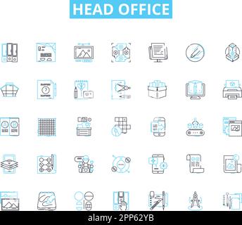 Administrative core linear icons set. Management, Leadership ...