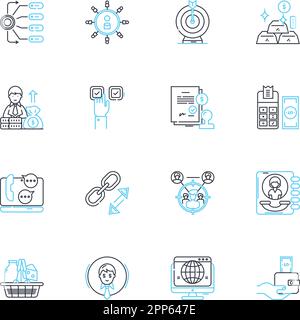 Display ads linear icons set. Advertising, Promotion, Banners, Images ...