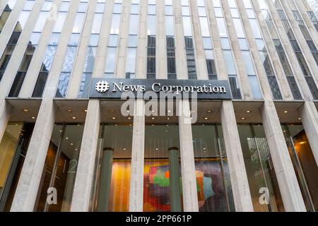 The News Corporation headquarters building in New York, NY, USA Stock ...