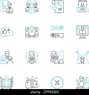 United communities linear icons set. Togetherness, Unity, Collaboration ...